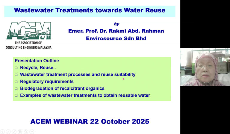 ACEM Webinar Focuses on Efficient Wastewater Treatment and Water Reuse